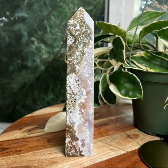 moss agate | Other | Purple Moss Agate Tower | Poshmark